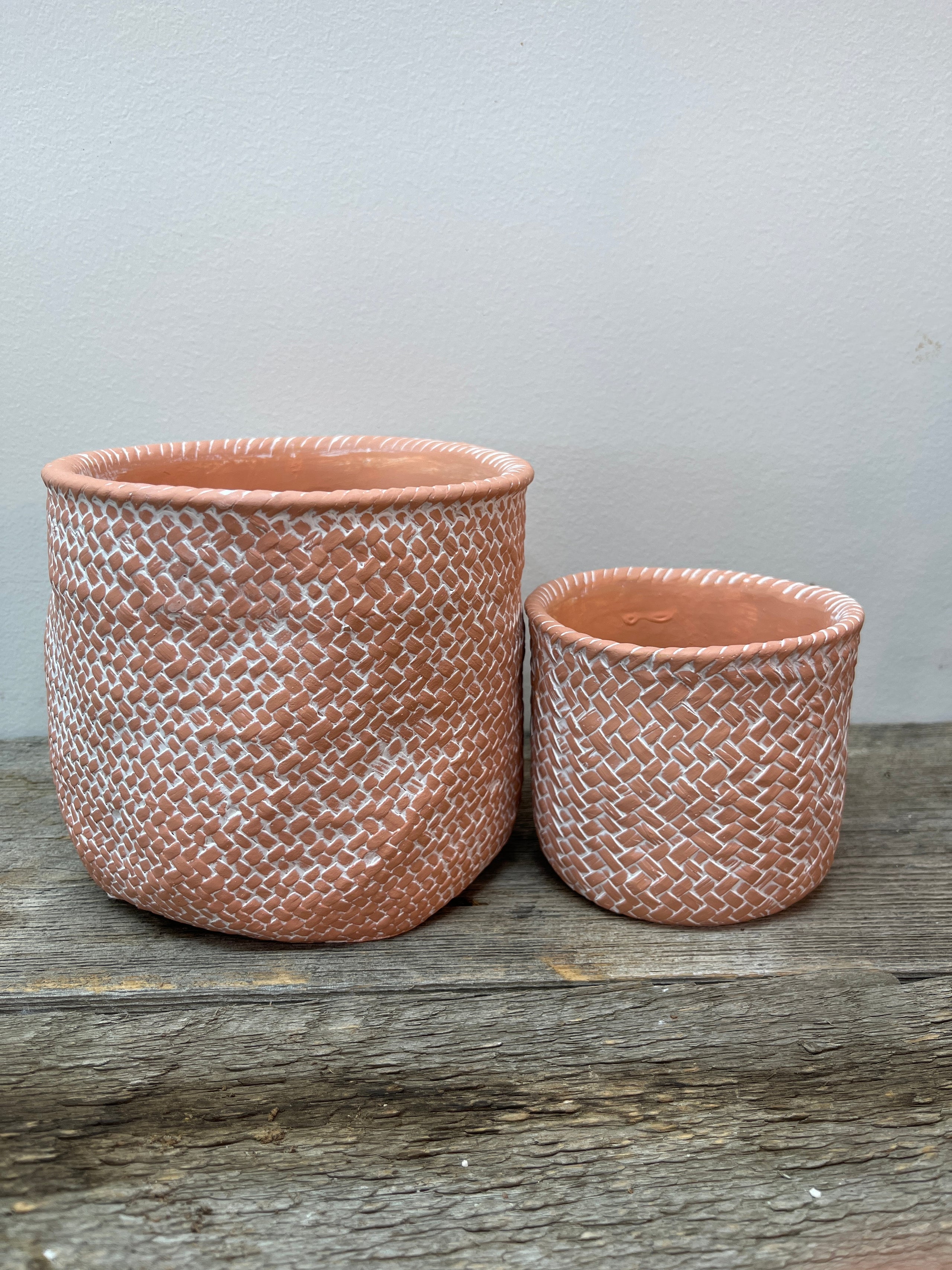 Terracotta Weave Pot | Lace and Leaves Studio